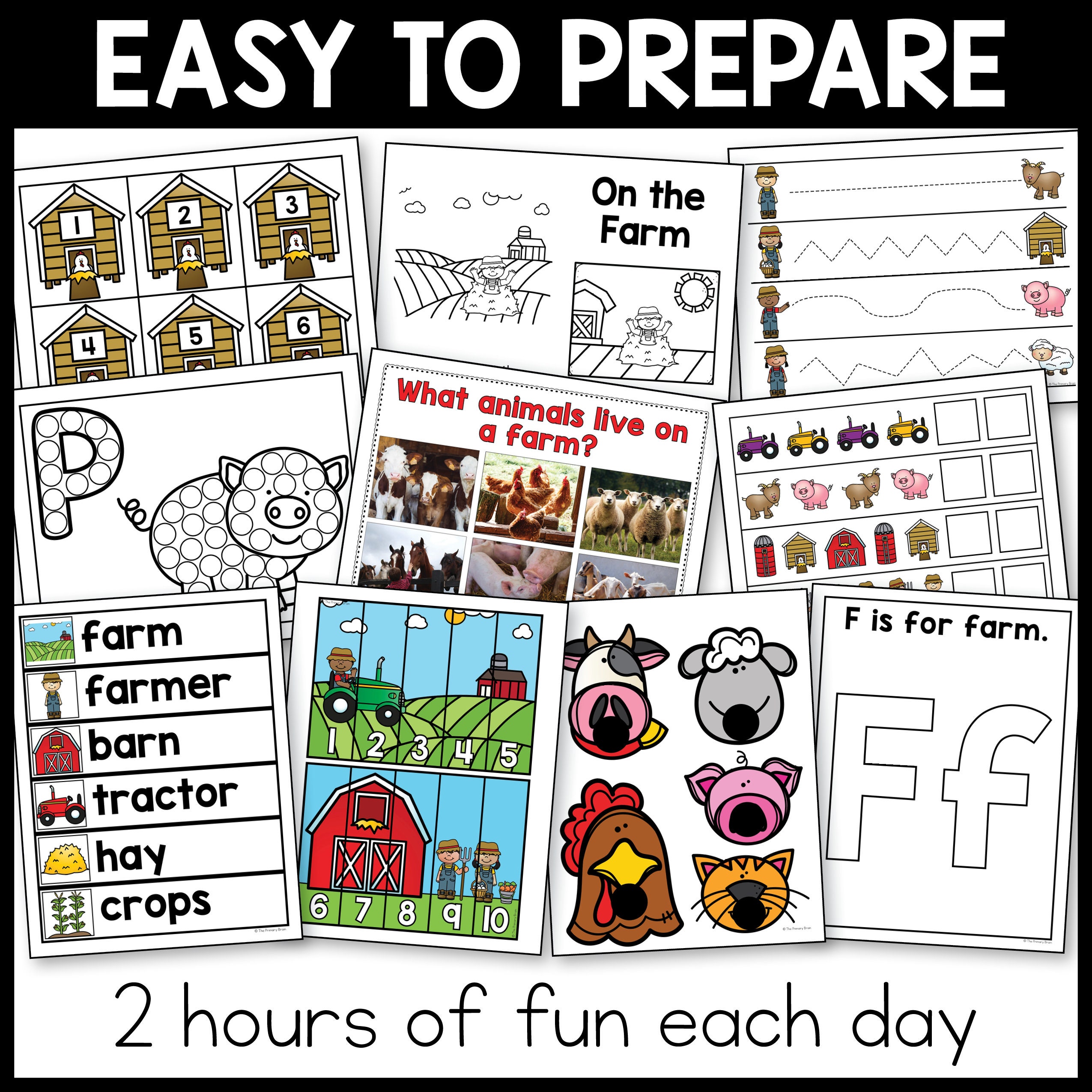 Farm Preschool Activities: Homeschool Curriculum and Lesson Plans, Ages ...