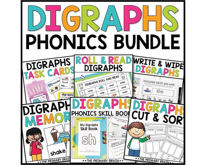 Digraphs Phonics Skills Bundle, Hands-on Independent Practice for ...
