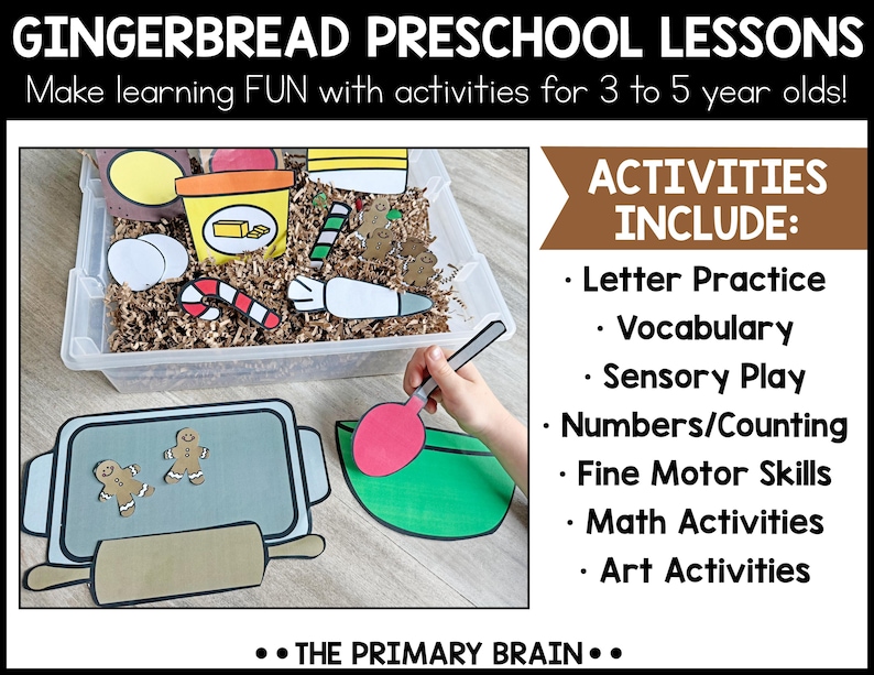 Gingerbread Preschool Curriculum: Christmas Activities & Lesson Plans ...