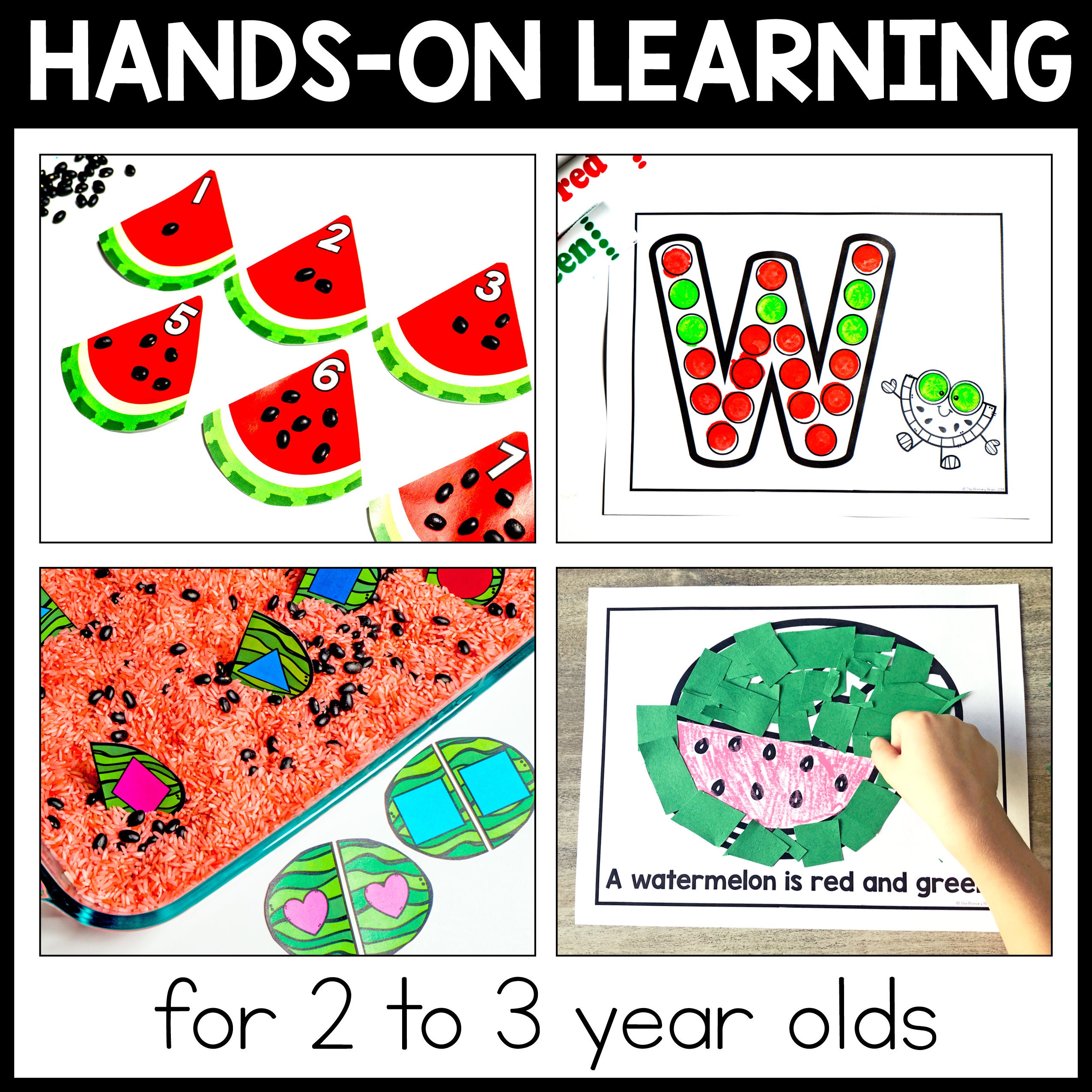 Watermelon Toddler Activities: Homeschool Preschool Curriculum (digital ...