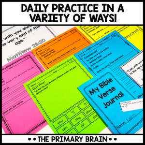 Bible Verse Memorization Pack for First Grade | Sunday School Memory ...