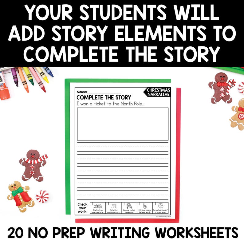 Christmas Story Writing Prompts: December Writing Activities (PDF) - Etsy