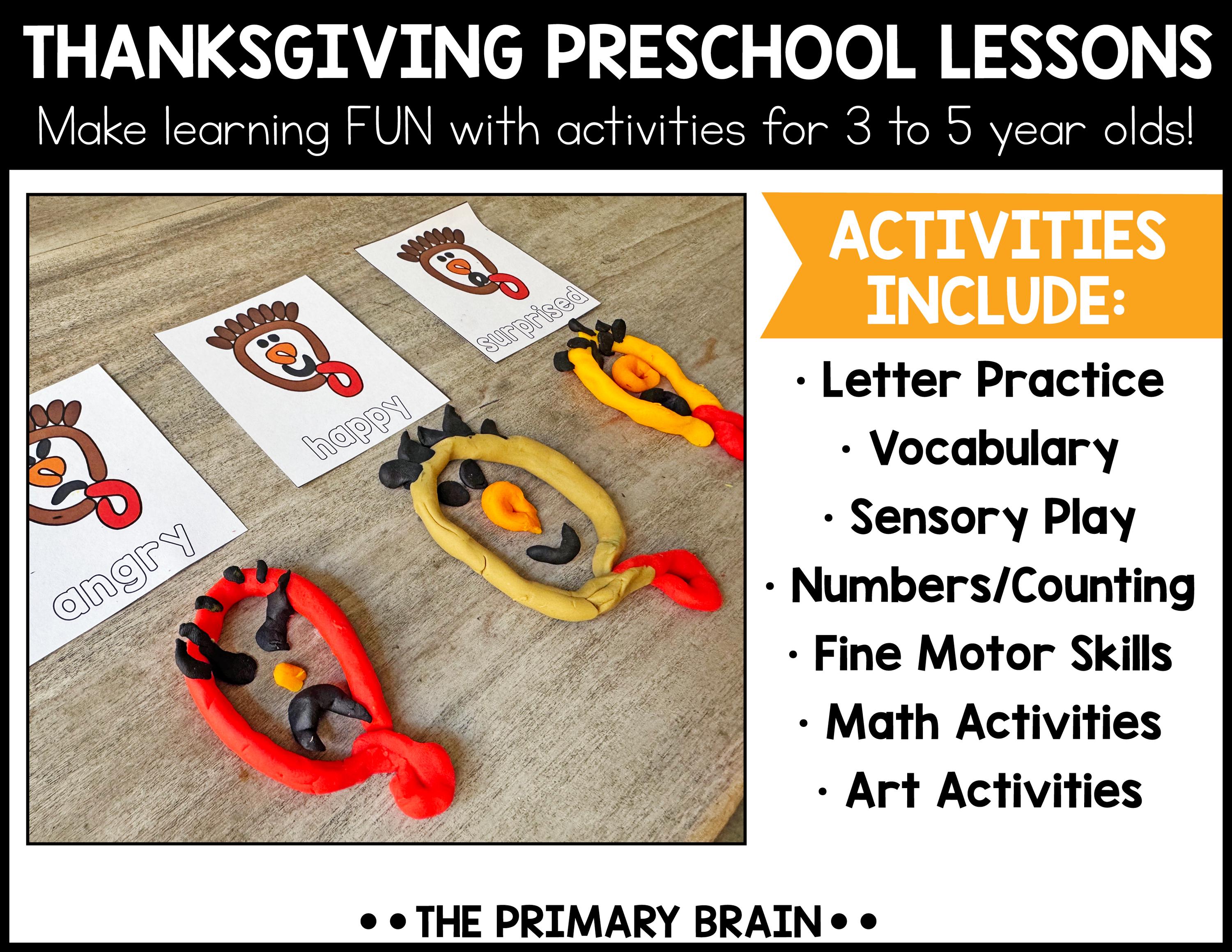 Thanksgiving Preschool Activities: Homeschool Curriculum and Lesson ...
