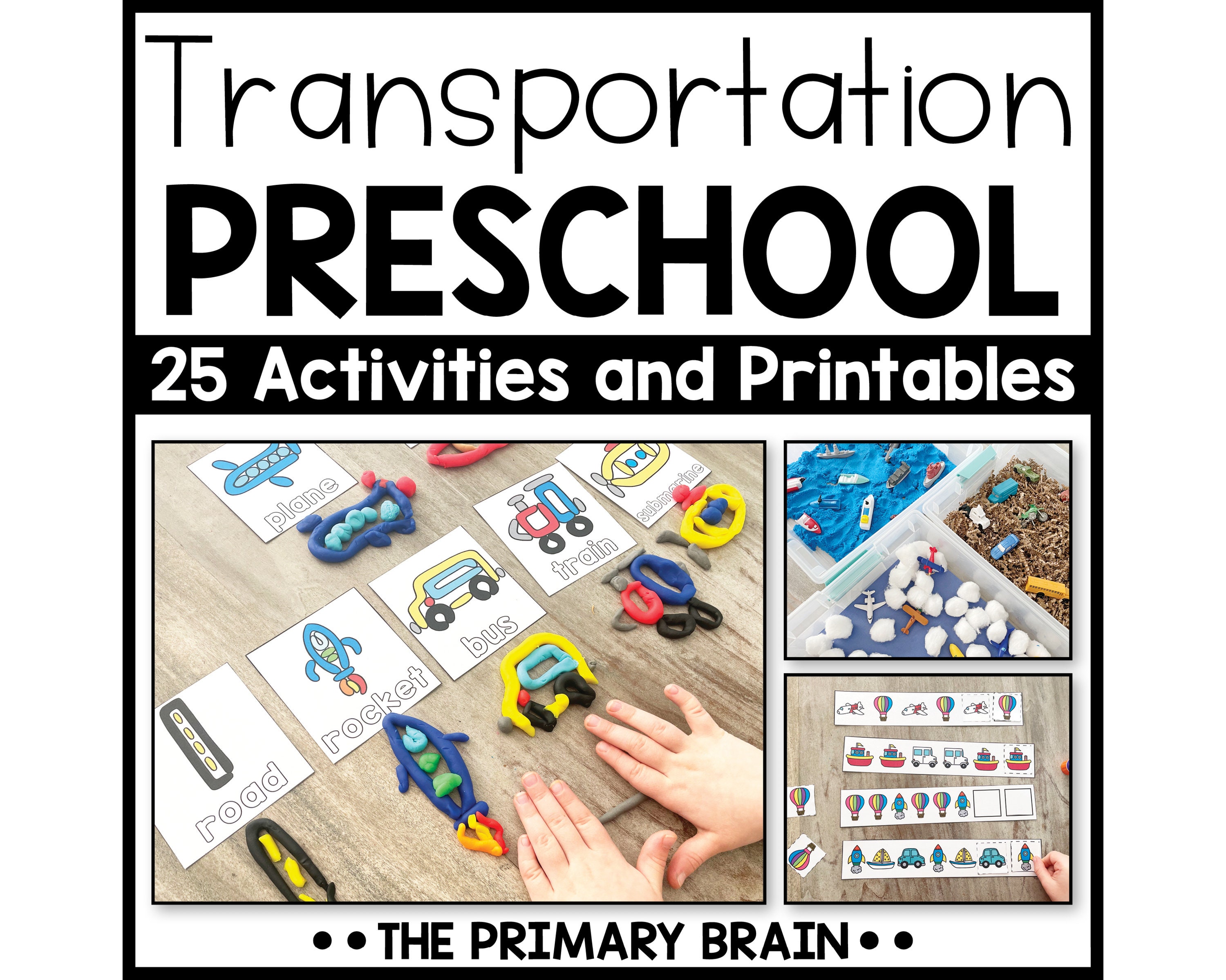 Transportation Preschool Activities: Ages 3-5 Curriculum and Lesson ...