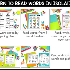 Beginning Blends Fluency NO PREP Phonics Practice Worksheets - Etsy