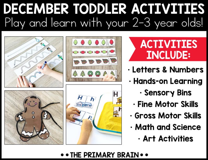 December Toddler Activities, Preschool Curriculum and Lesson Plans for ...