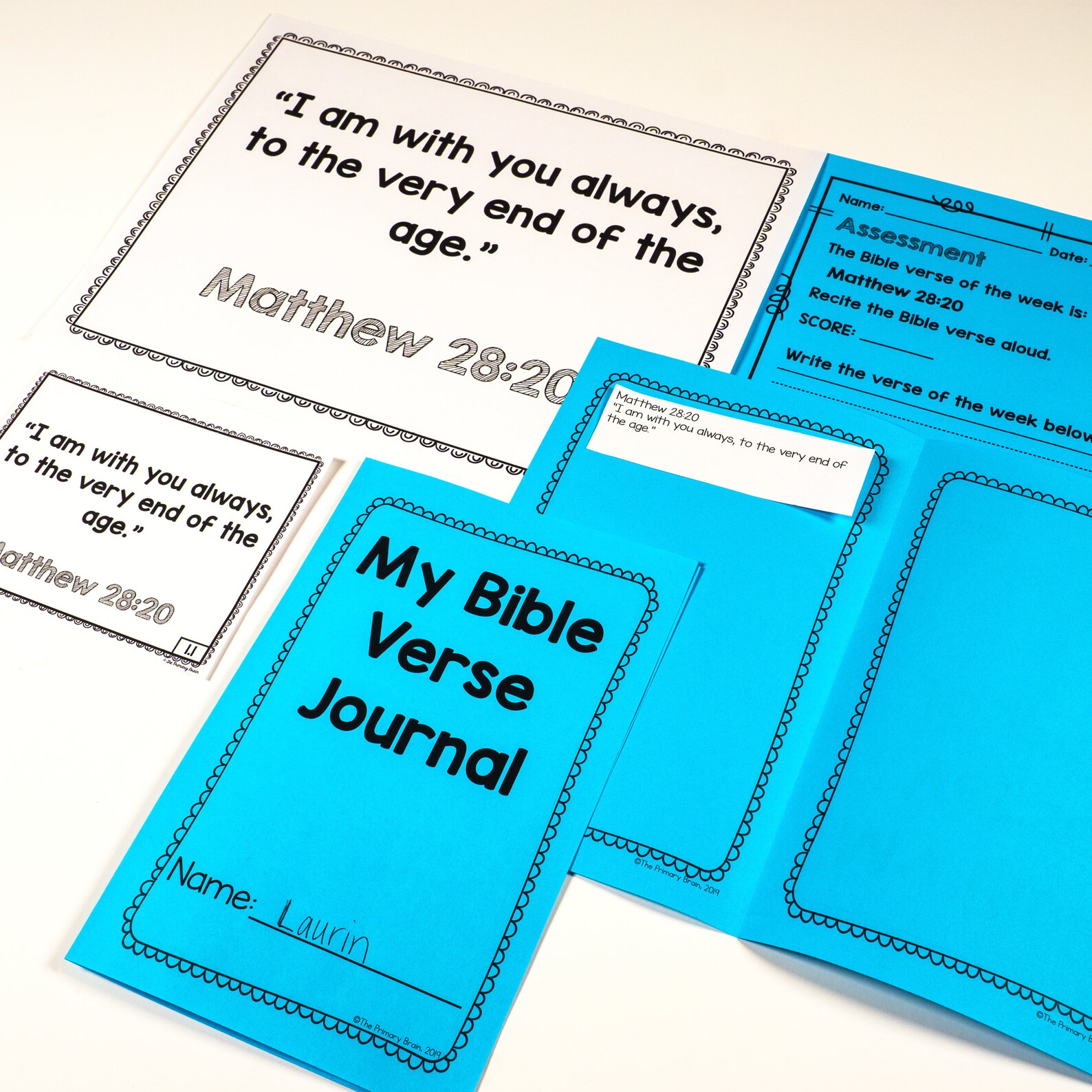 Bible Verse Memorization Pack for First Grade | Sunday School Memory ...