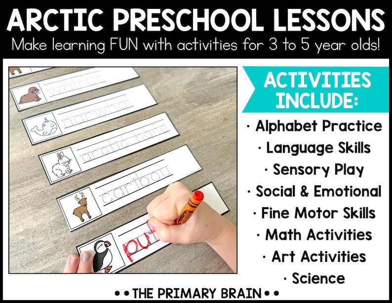 Arctic Preschool Activities: Winter Lesson Plans (digital Download) - Etsy