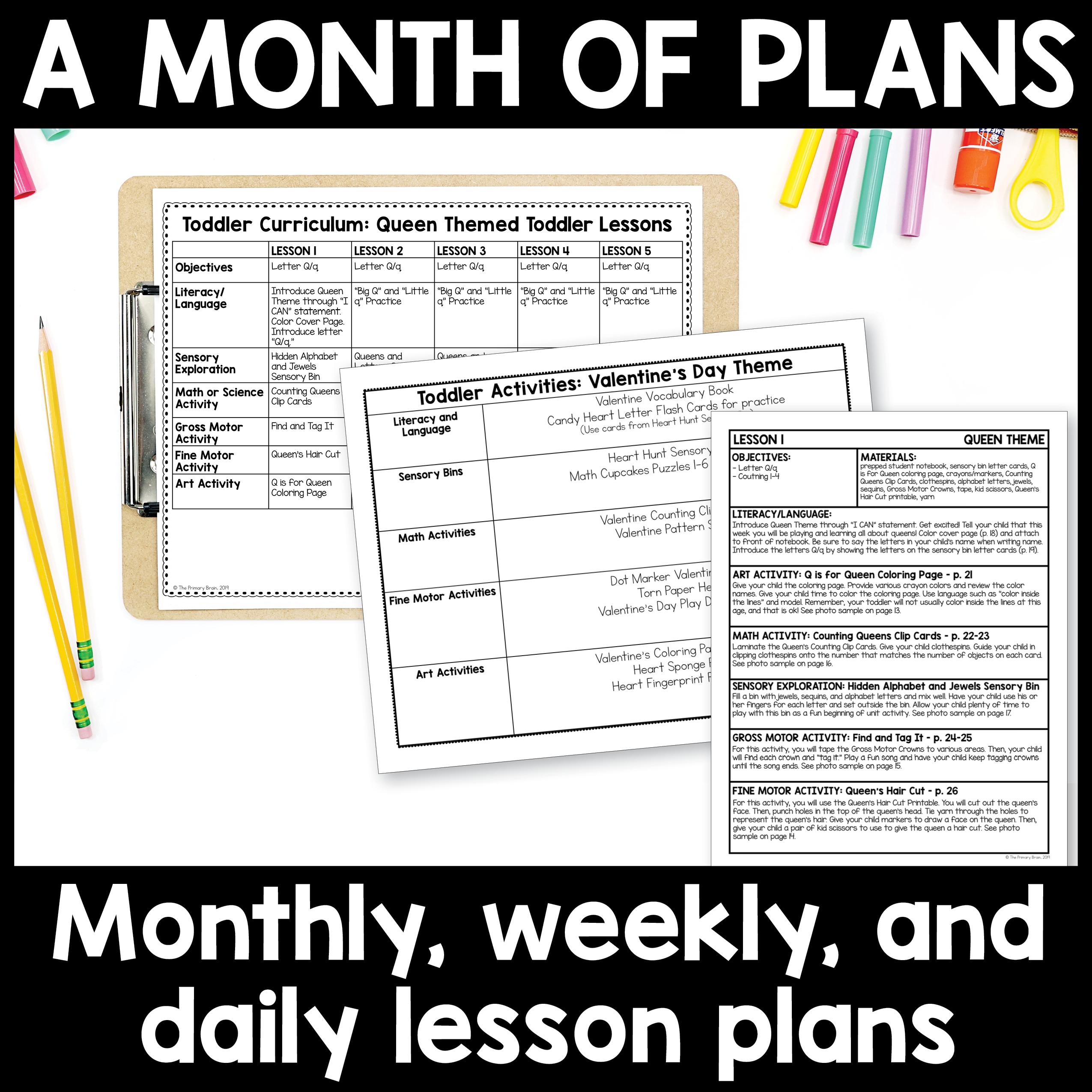 February Toddler Activities, Preschool Curriculum and Lesson Plans for ...