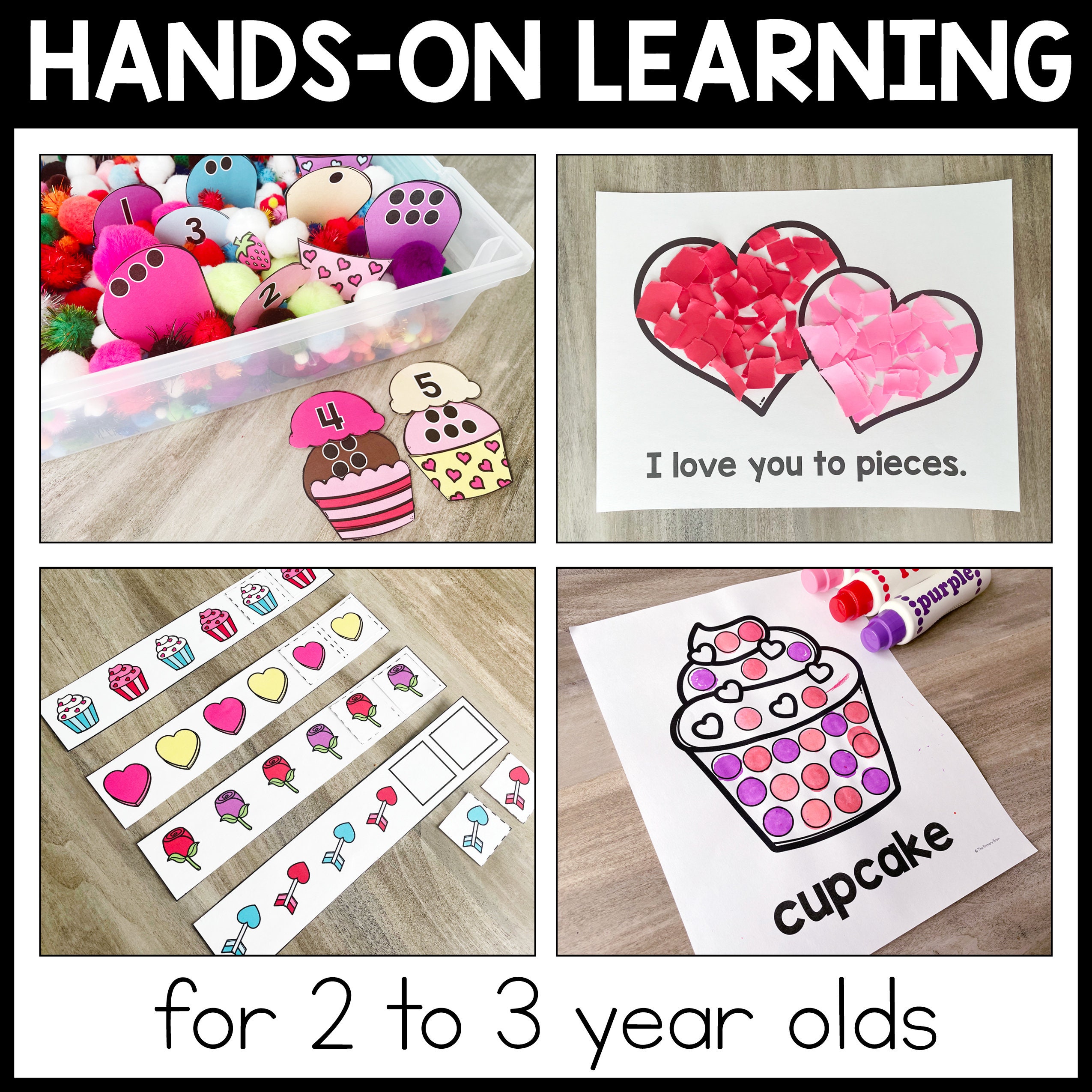 Valentine's Day Toddler Activities | Valentine Tot School Lesson Plans ...