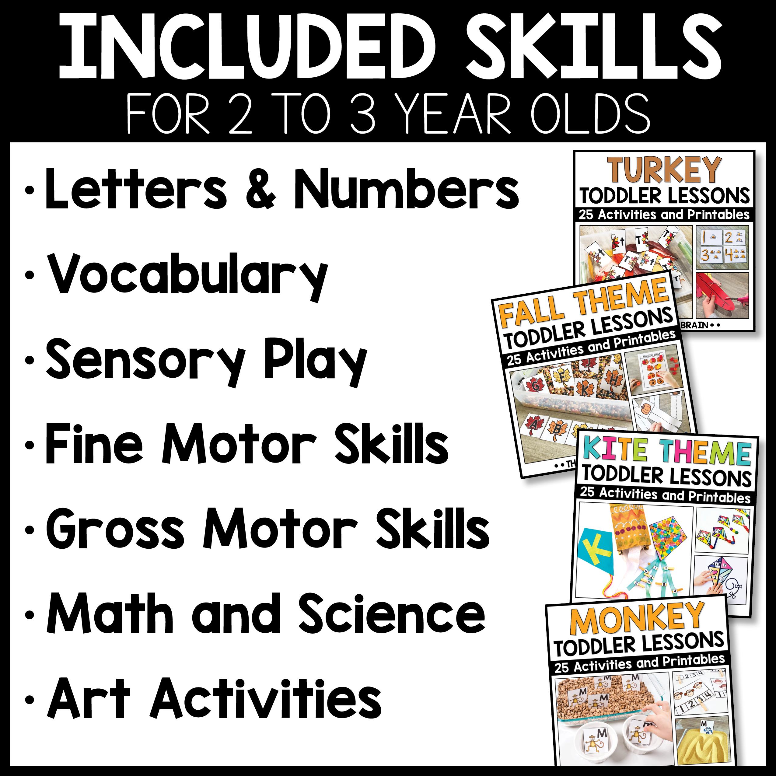 November Toddler Activities Bundle: Preschool Curriculum and Lesson ...