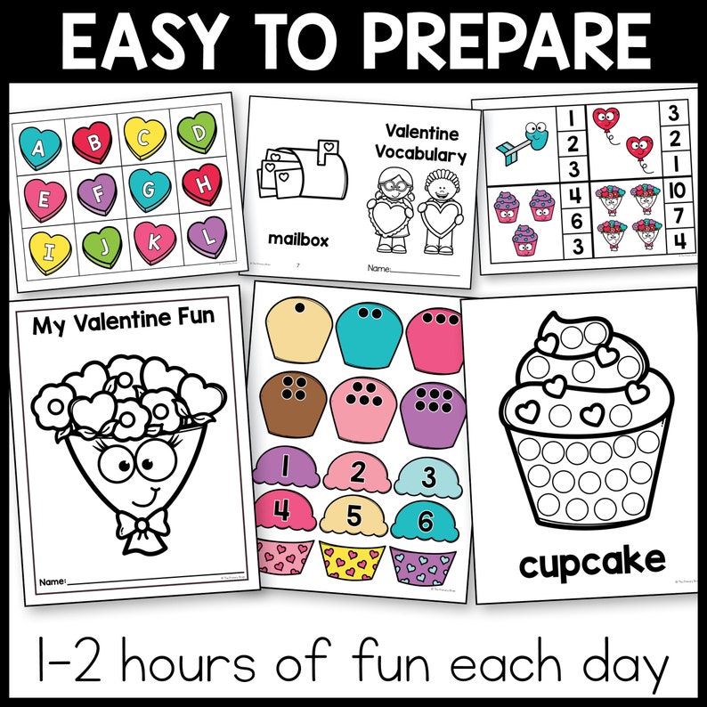 Valentine's Day Toddler Activities: February Homeschool Preschool ...