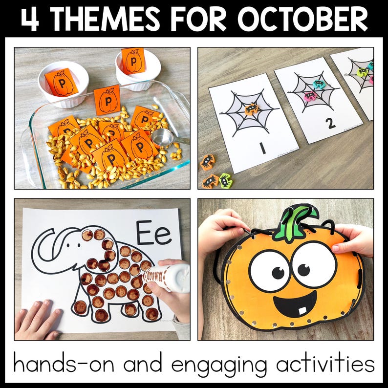 October Toddler Activities Bundle: Preschool Curriculum and Lesson ...