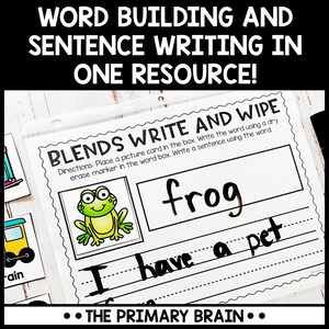 Blends Write and Wipe Activities, Phonics Word Builder, Printable Cards ...