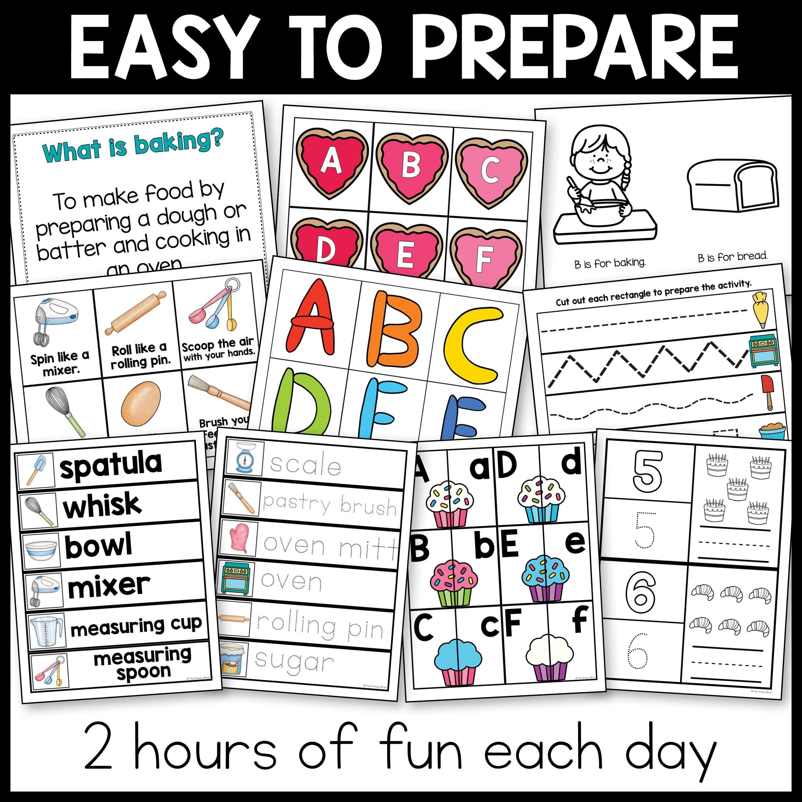 Baking Themed Preschool Activities Pre-k Homeschool - Etsy