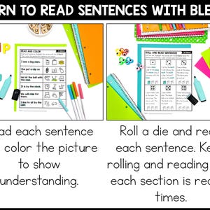 Beginning Blends Fluency NO PREP Phonics Practice Worksheets - Etsy
