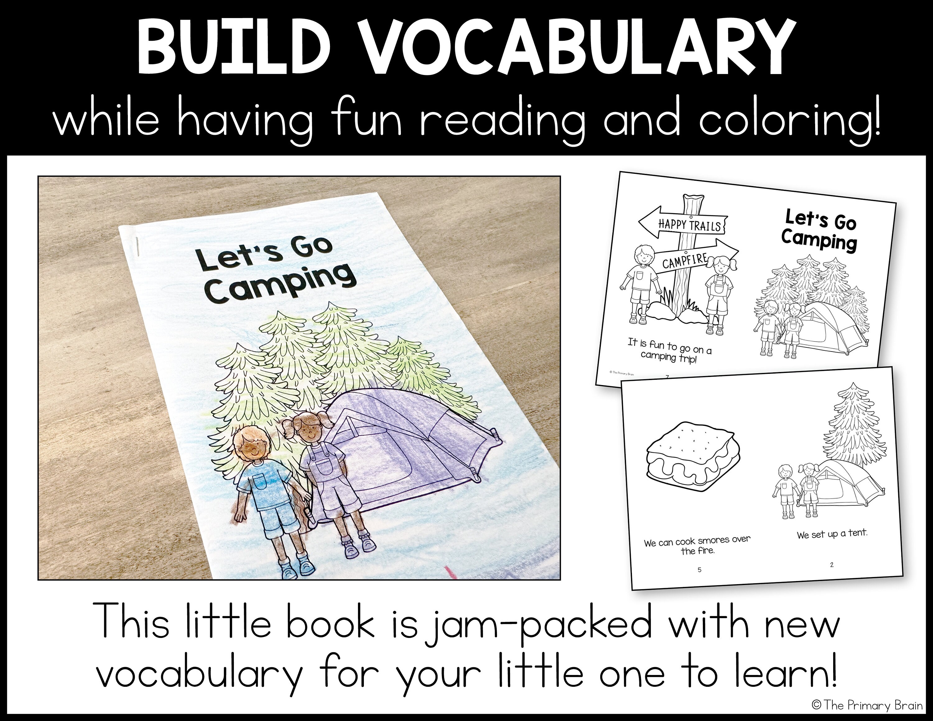 Camping Preschool Activities: Kindergarten Readiness Printables (ages 3 ...