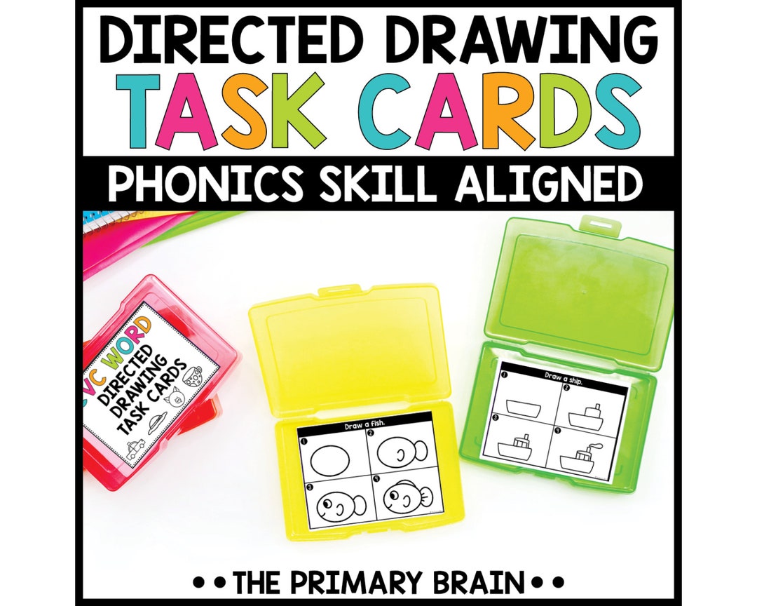 Directed Drawing Task Cards | Learn to Draw Printable Activities ...