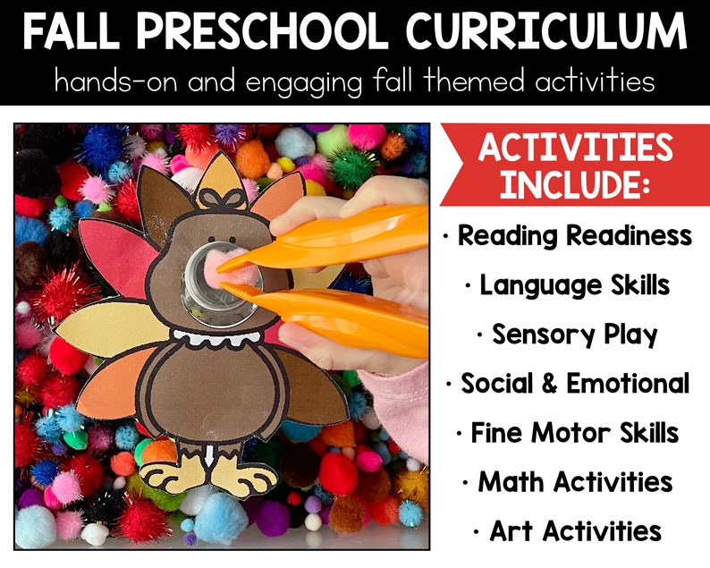 Fall Preschool Curriculum: 5-day Curriculum With Lesson Plans (digital ...