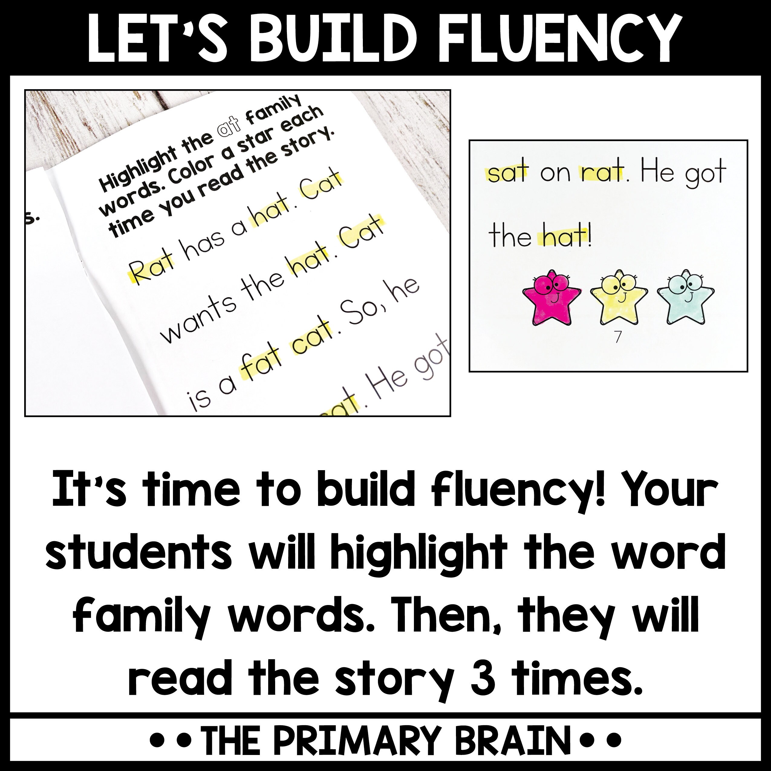 CVC Words Printable Books, Stories for Teaching Word Families ...