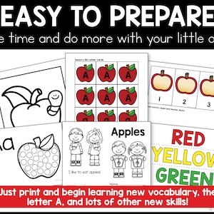 Apple Toddler Activities | Tot School Lesson Plans | Homeschool ...