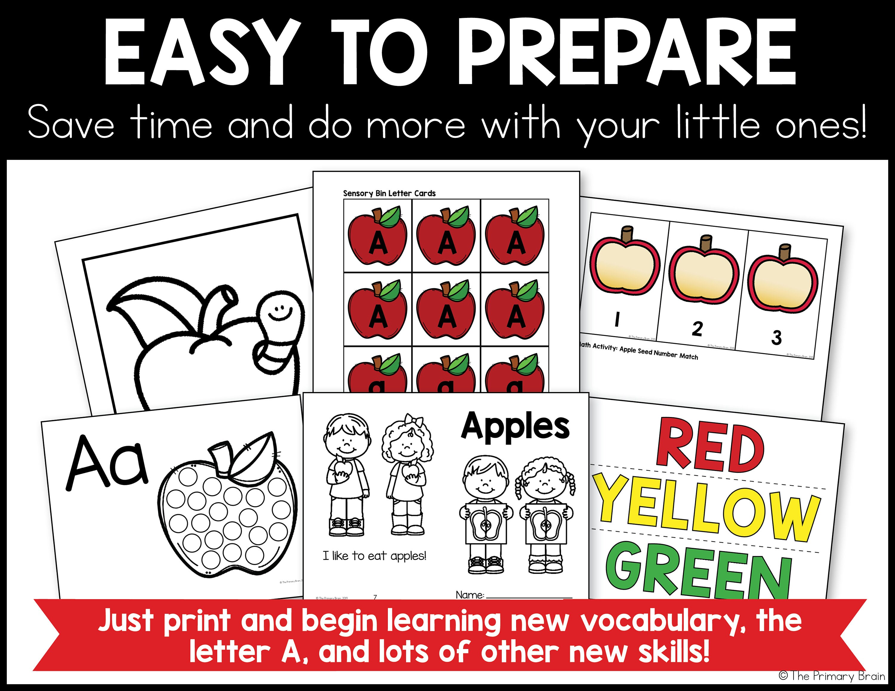 Apple Toddler Activities | Tot School Lesson Plans | Homeschool ...
