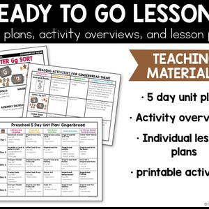 Gingerbread Preschool Curriculum: Christmas Activities & Lesson Plans ...