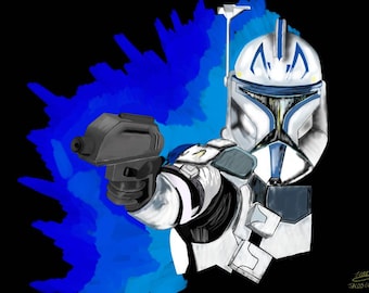 Captain Rex Digital Art Svg, Png, Ai, Jpeg and DXF 300 DPI 8x10 Design ...