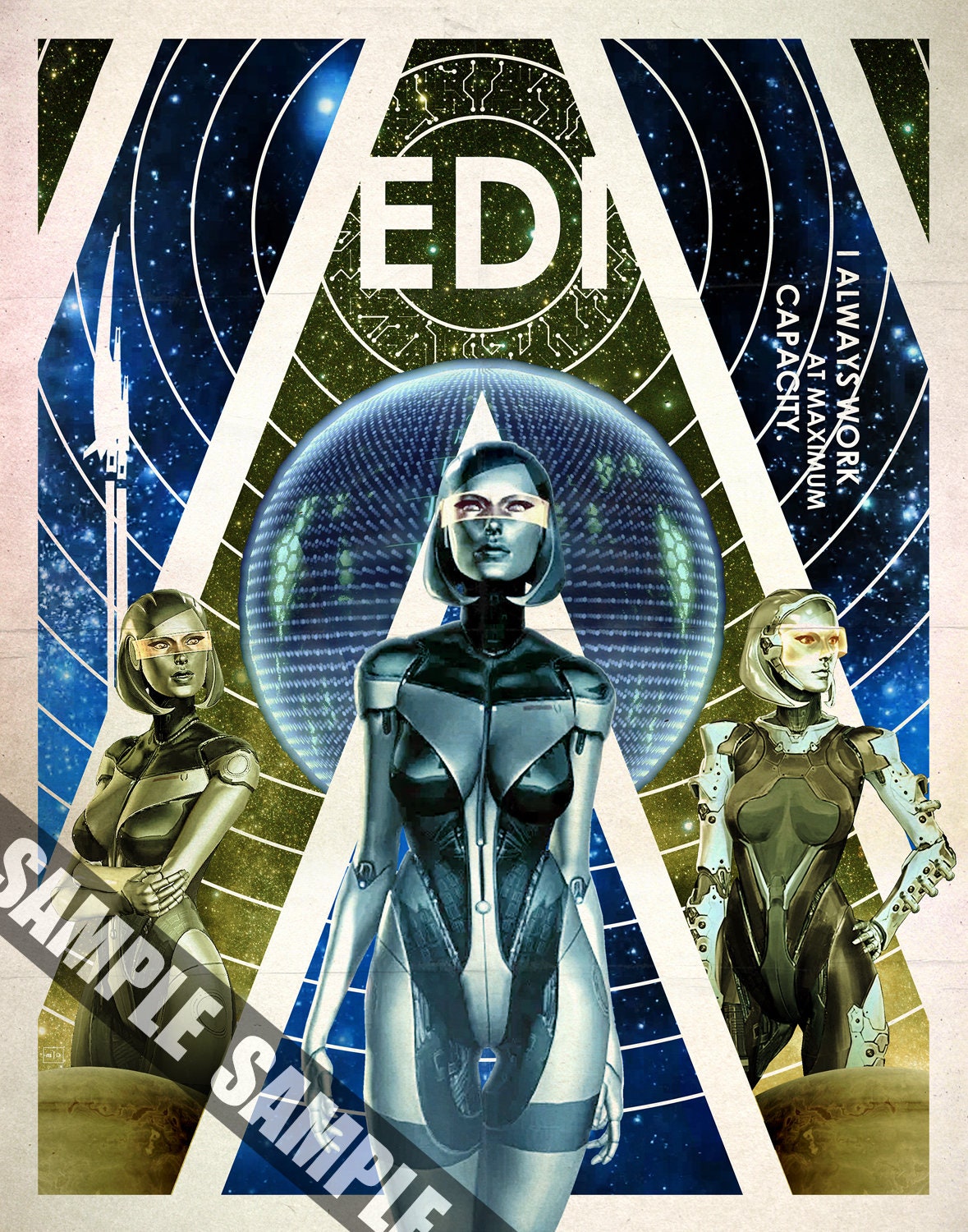 Drawing & Illustration Edi Digital Print Mass Effect Unofficial Fan Art ...