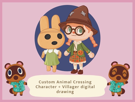 Custom Animal Crossing Character Villager Digital Drawing - Etsy België