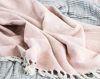 Dusty Rose Throw Blanket | Etsy