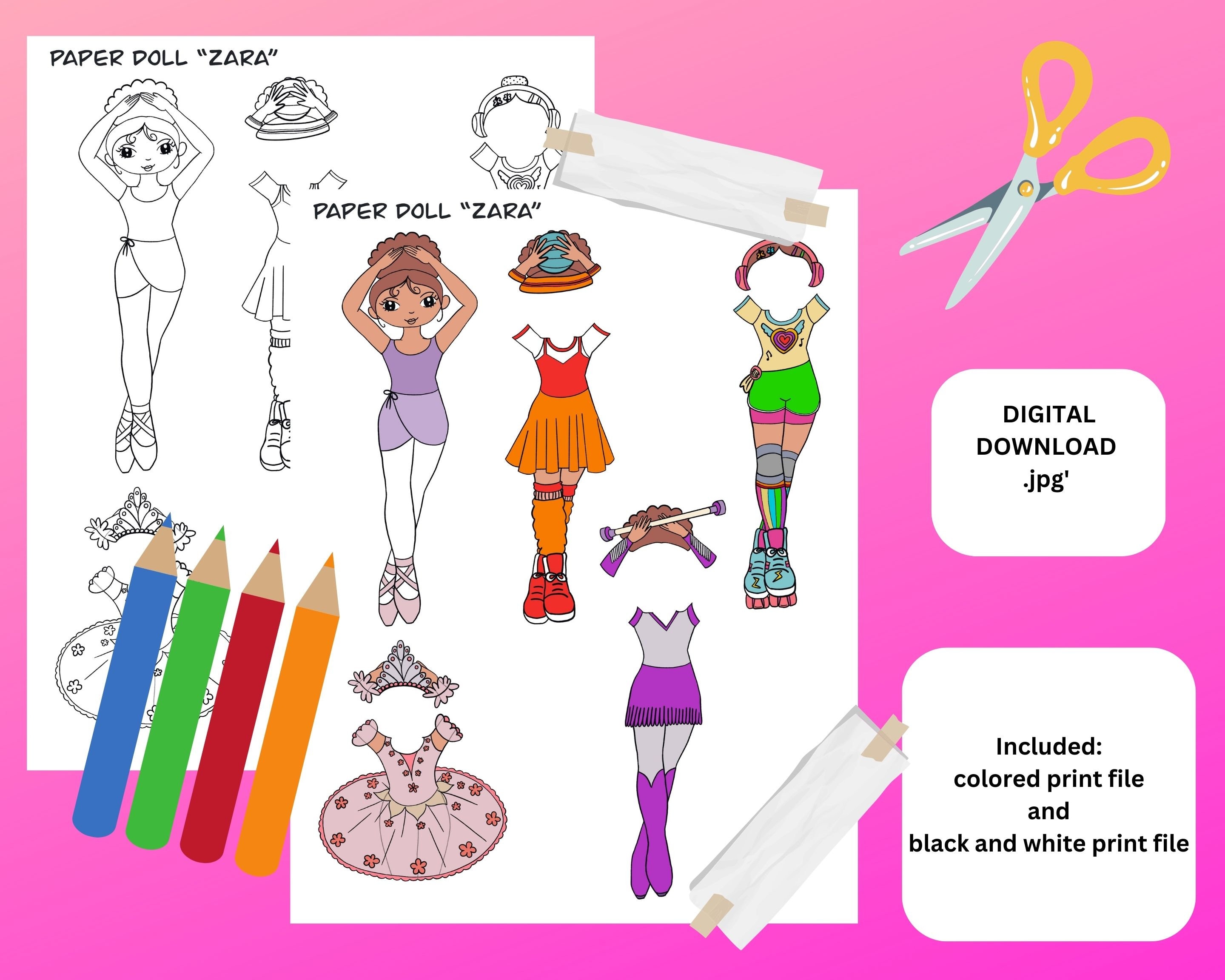 Marisole Monday Paper Dolls Color