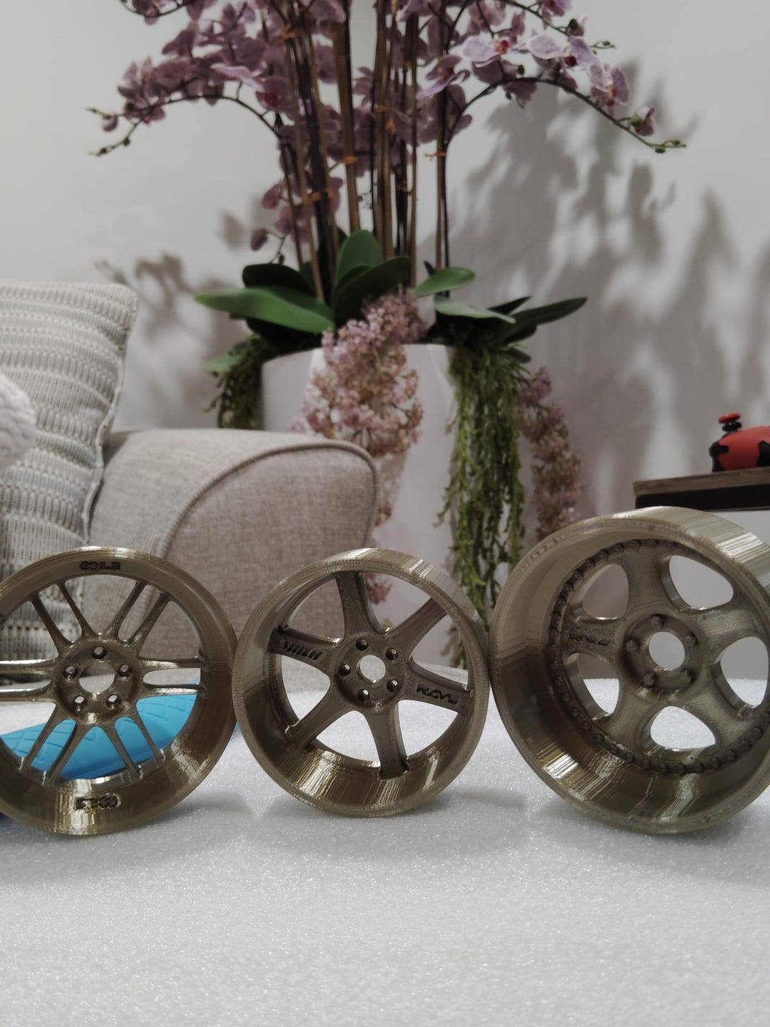 3D Printed Set of 3 Wheels Coasters - Etsy