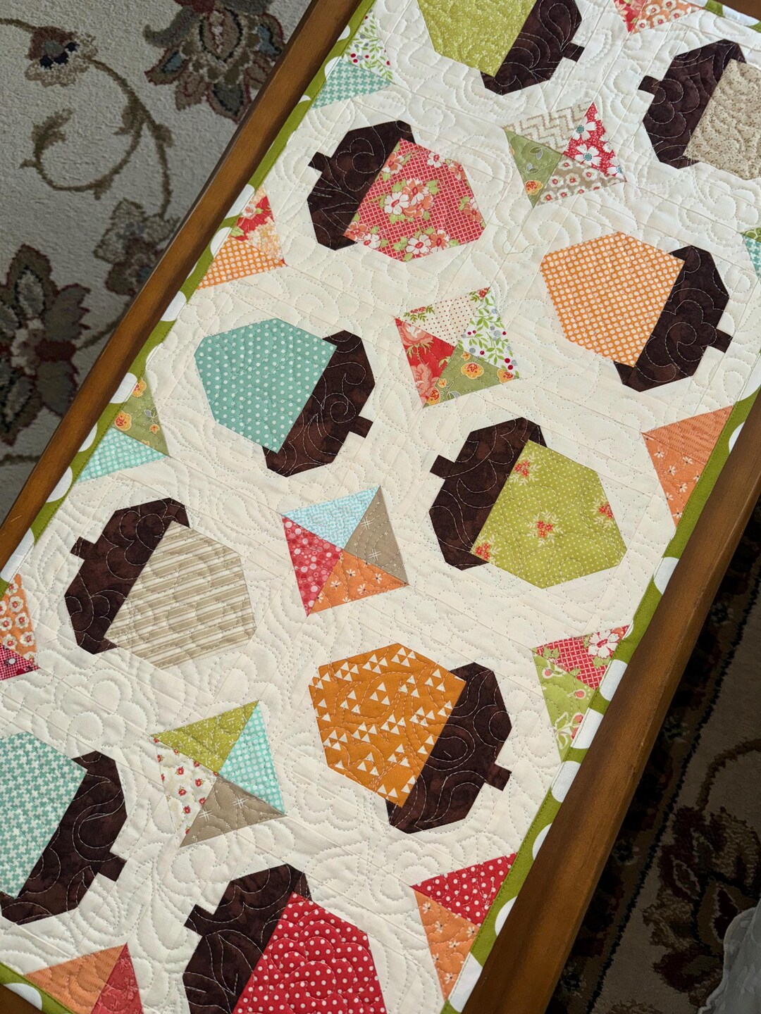 Handcrafted 2-sided Fall Acorn Harvest Quilted Table Runner - Etsy