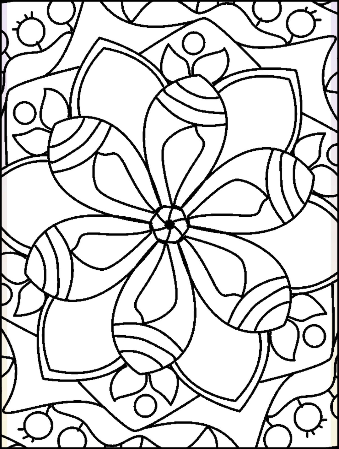 Relaxing Flowers Coloring for Adults Subtitle Stress Relief With 50 ...
