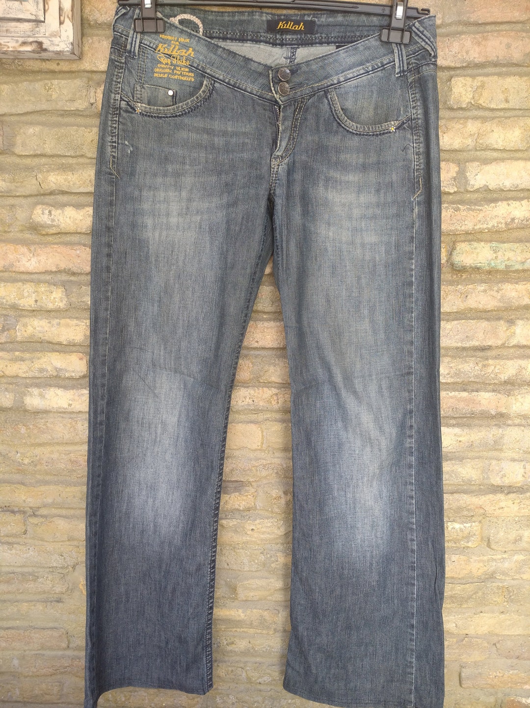 KILLAH Oos Straight Wide Jeans/ Vintage Jeans 28 - Etsy