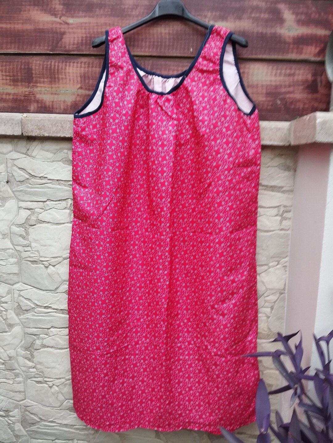 Cute Vintage Red House Dress / Granny Relax Dress - Etsy
