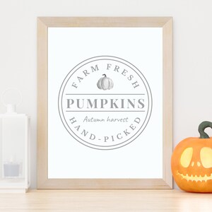 Farm Fresh Pumpkins Printable Wall Art Rustic Fall Printable - Etsy