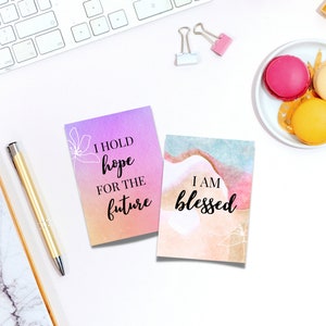 Printable Watercolor Affirmation Cards | Positive Affirmations | Self ...