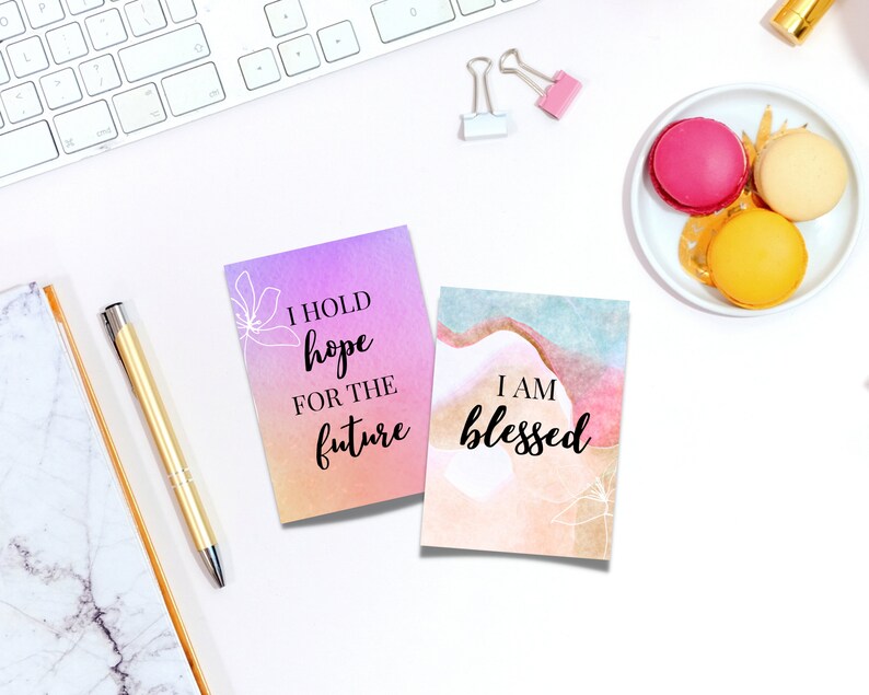 Printable Watercolor Affirmation Cards | Positive Affirmations | Self ...