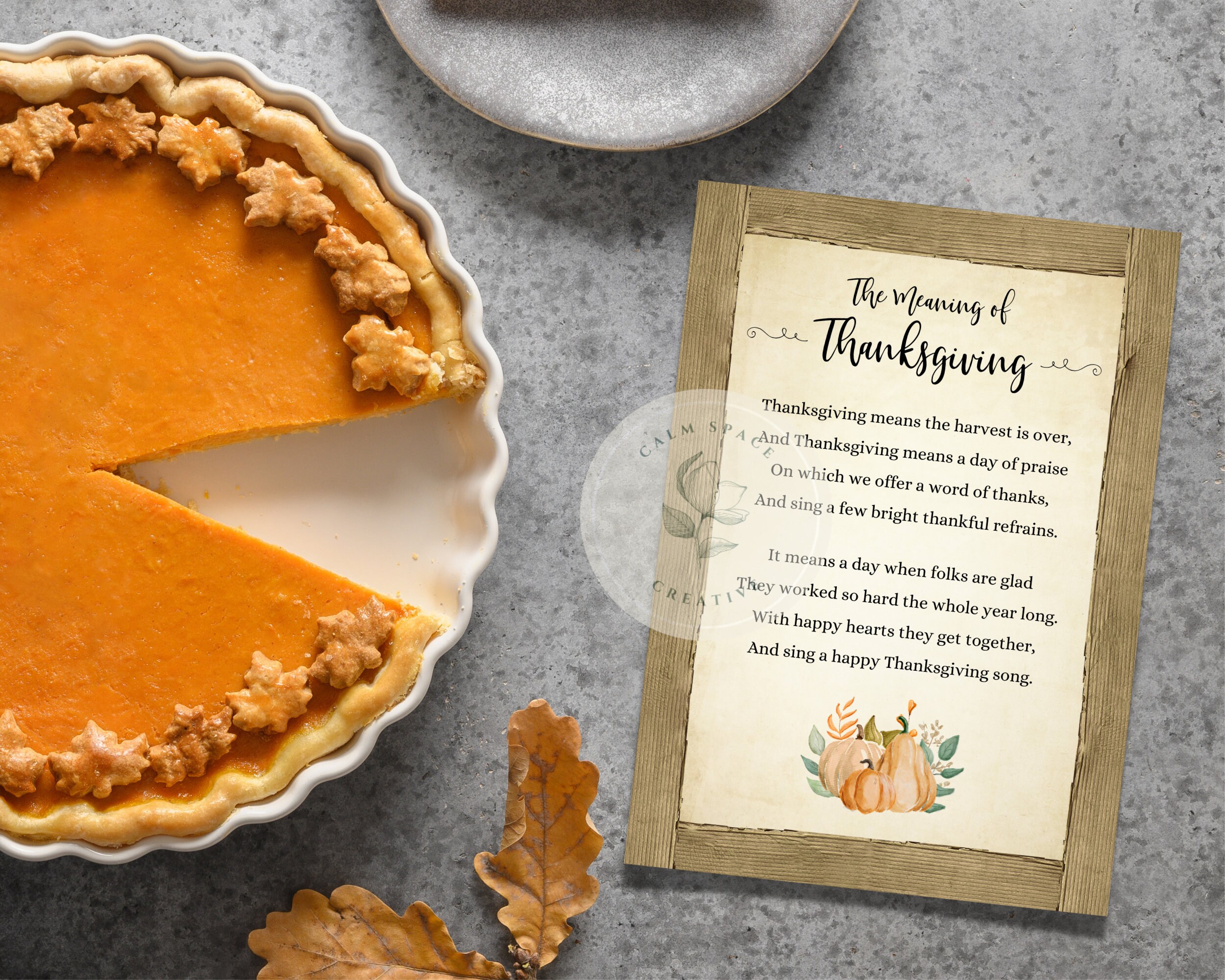 Printable Thanksgiving Poem | Thanksgiving Decor | Thanksgiving Table ...