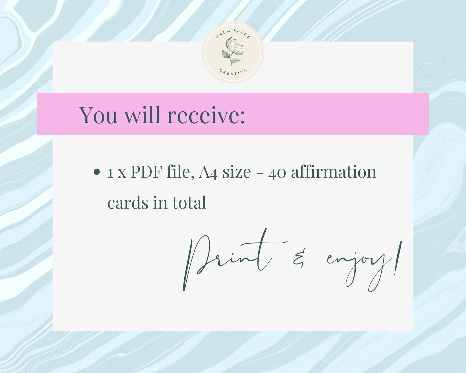 Printable Watercolor Affirmation Cards | Positive Affirmations | Self ...