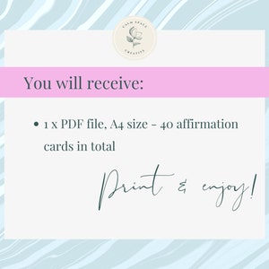 Printable Watercolor Affirmation Cards | Positive Affirmations | Self ...