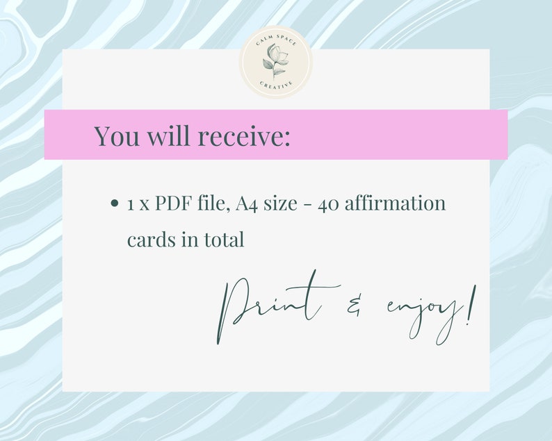 Printable Watercolor Affirmation Cards | Positive Affirmations | Self ...