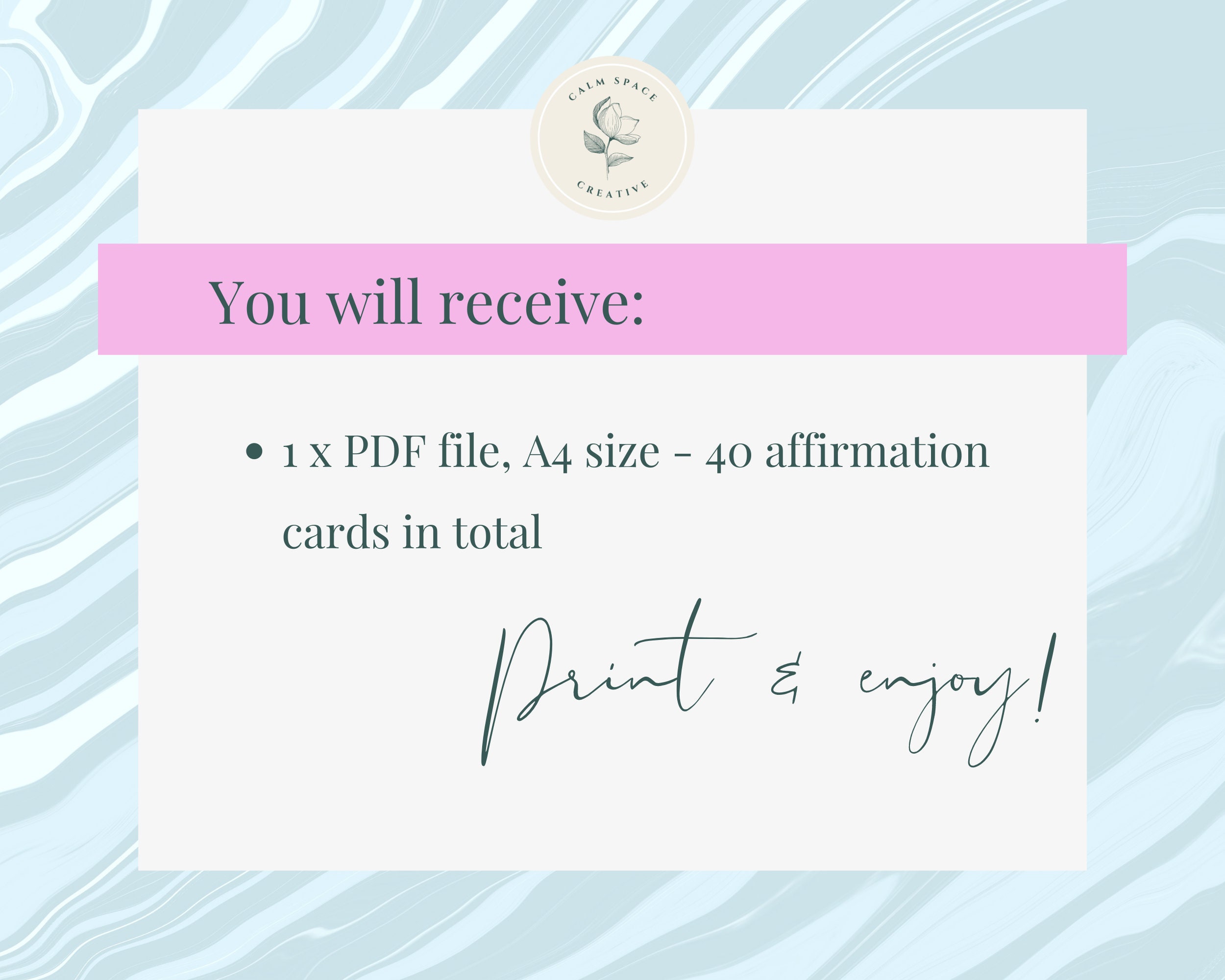 Printable Watercolor Affirmation Cards | Positive Affirmations | Self ...