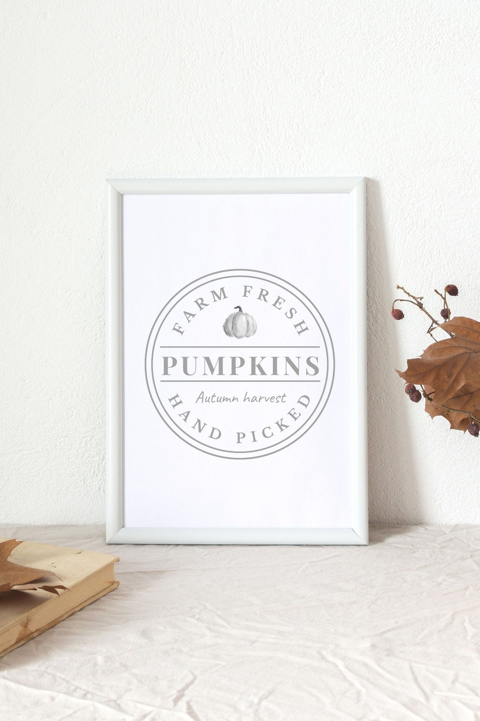 Farm Fresh Pumpkins Printable Wall Art Rustic Fall Printable - Etsy