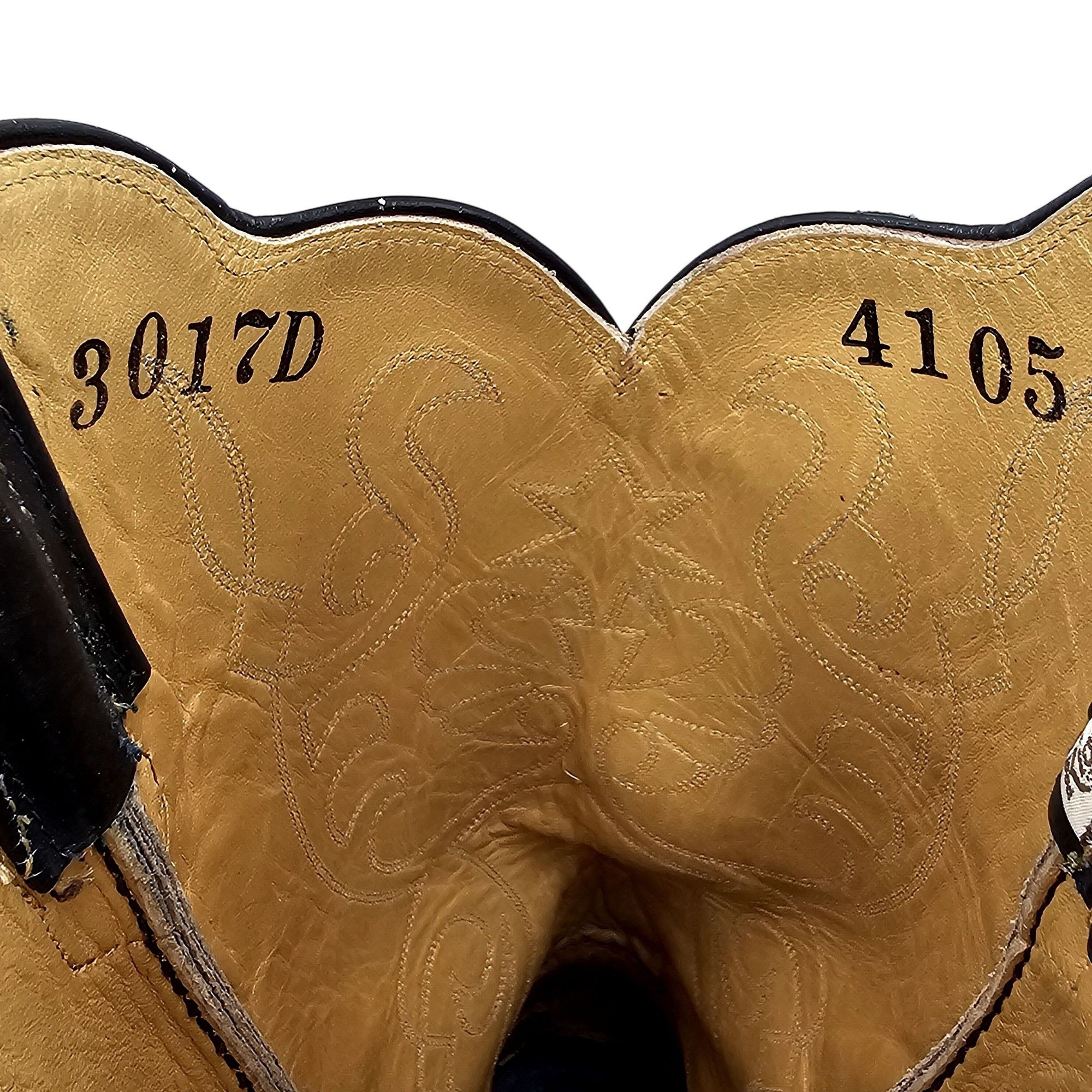 Rios of Mercedes Exotic Ostrich Leg Cowboy Boots Men's 10.5D Navy Blue ...