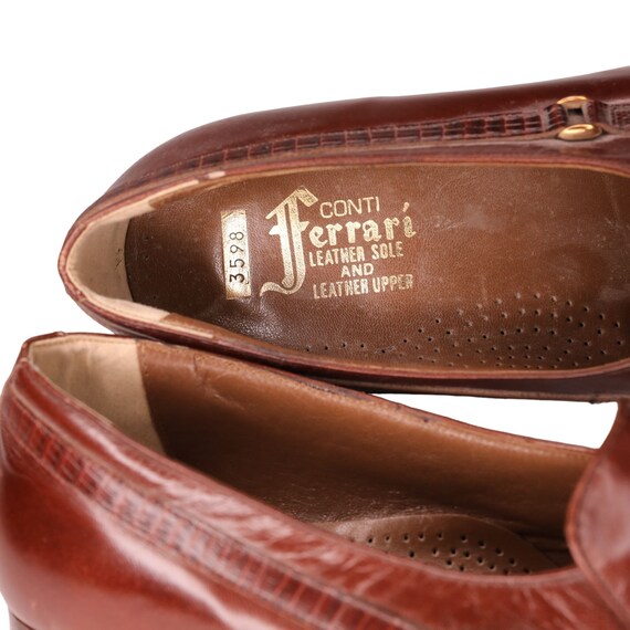 New Vintage Conti Ferrari Men's 9 Brown Leather Handc… - Gem