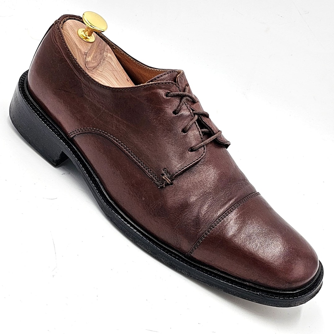 Vintage Coach Italian maddock Men's 10 Brown Leather Dress Shoes Derby Oxfords - Etsy