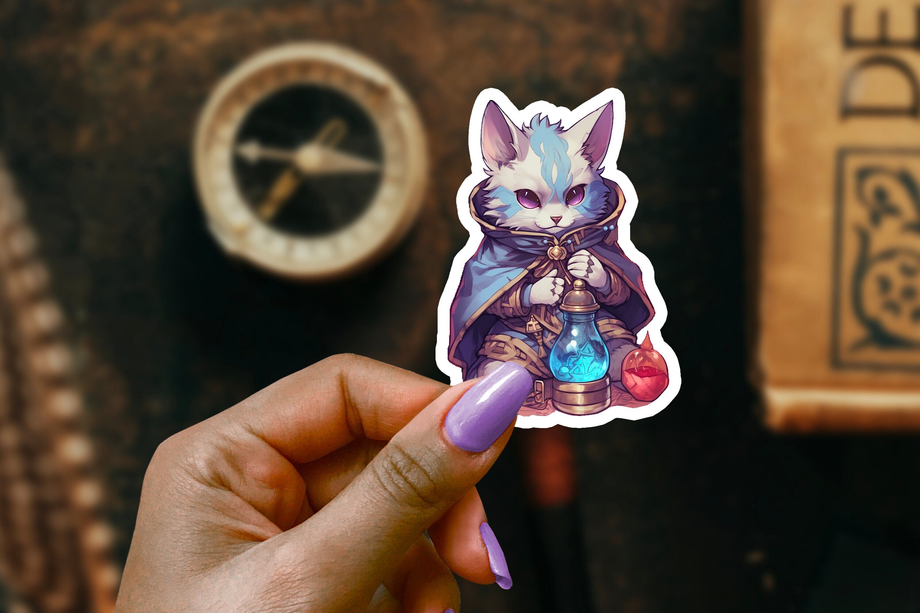 Dnd Sticker 'artificer Cat Alchemist' Dungeon Master, Dm Gift, Dungeons ...